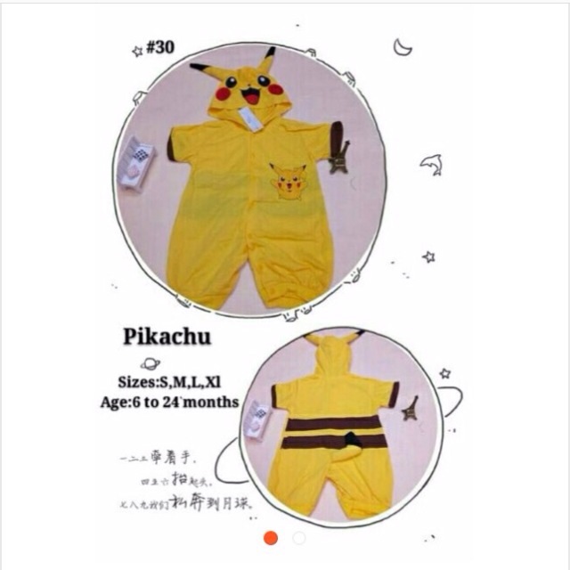 Pikachu Overall costume for baby | Shopee Philippines
