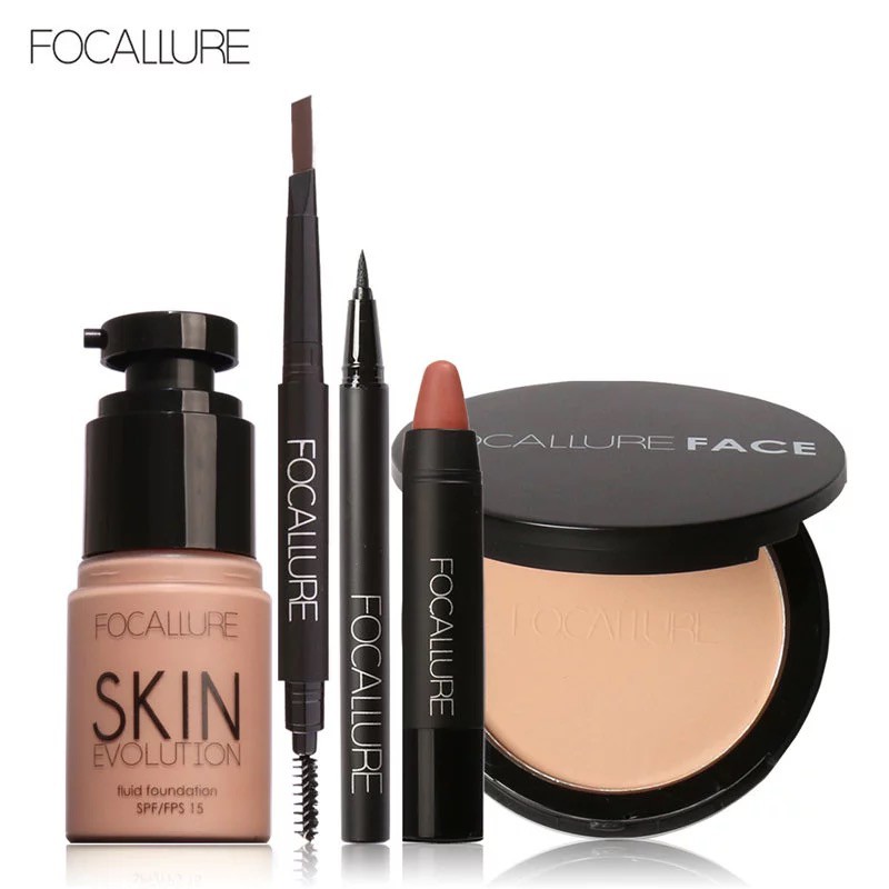 FOCALLURE 5 Pcs Facial Foundation Makeup Set Cosmetics | Shopee Philippines