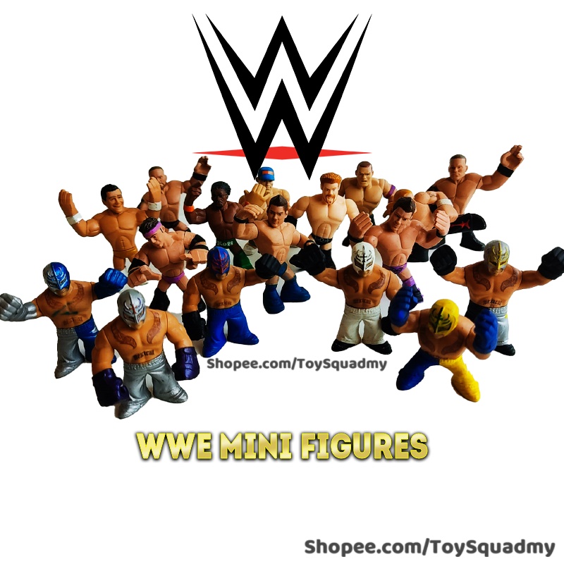 WWE mini figurines free champion belt | Shopee Philippines