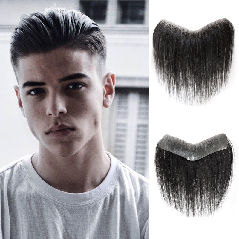 100% real hair men's forehead hairline hand-woven biological scalp ...