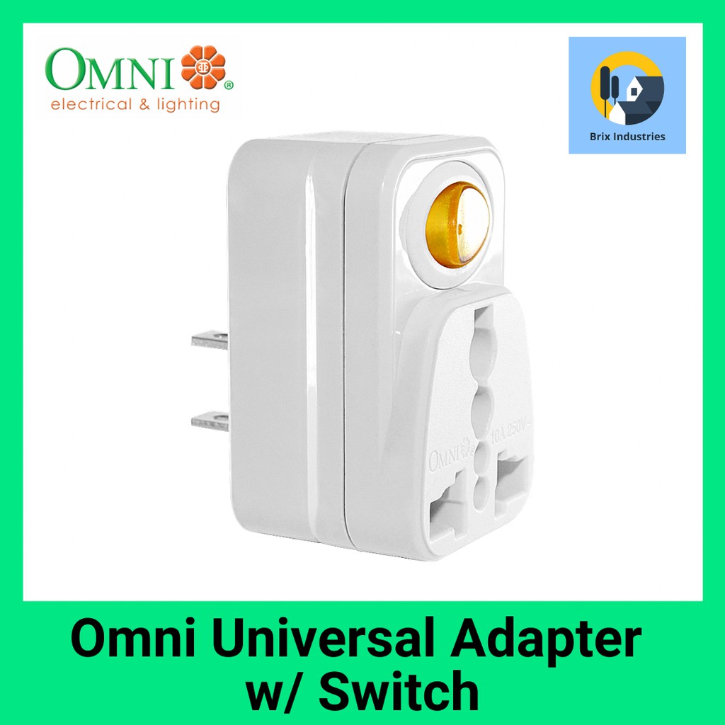 Omni Universal Adapter with Switch 10A 250V~ #WUS-102 | Shopee Philippines