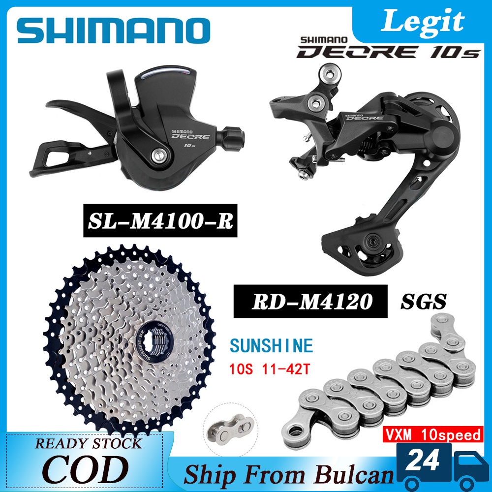 SHIMANO DEORE M4100 Groupset Mountain Bike 1x10-Speed 36T 42T 46T 50T SL+RD+SUNSHINE Cassette ...