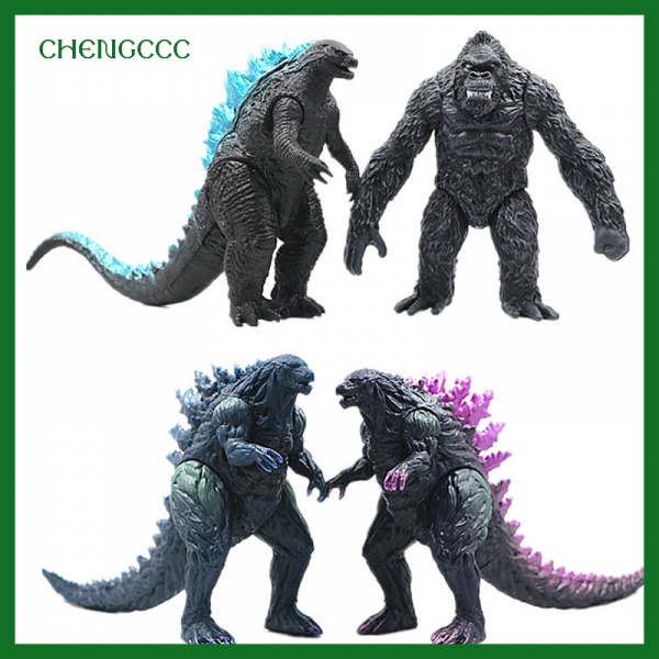 Godzilla King Kong Figures Action Figurine Animal Dinosaur Gorilla Toys ...