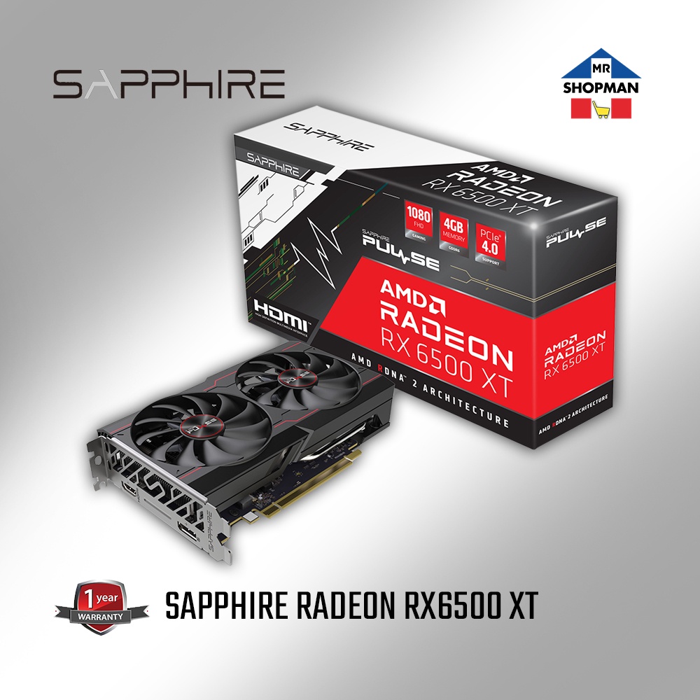 Sapphire Pulse Radeon RX 6500 XT Graphics Card GPU 6500xt | Shopee ...