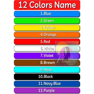 Color english tagalog kids learning chart Laminated waterproof | Shopee ...