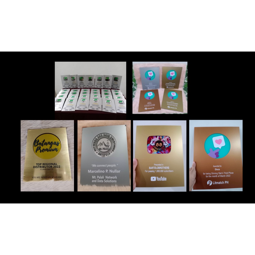 Customize Acrylic Award / Plaques (Waterproof) | Shopee Philippines