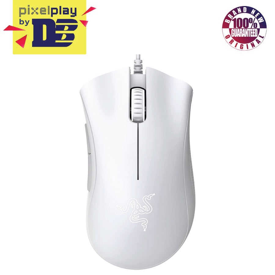 Razer Deathadder Essential Ergonomic Wired Gaming Mouse (White ...