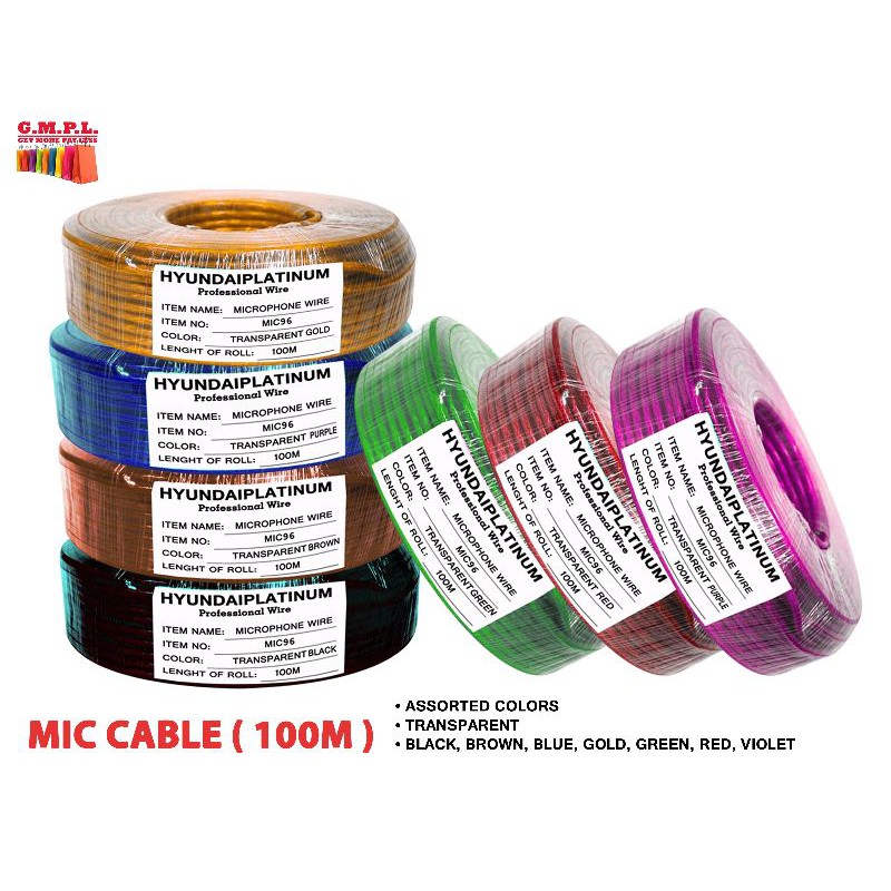 Mic Cable wire 100m assorted color | Shopee Philippines