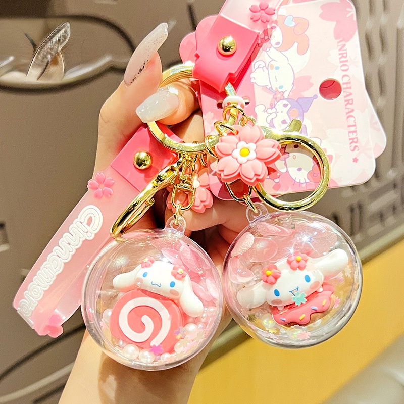 Cinnamon Sanrio Sakura Keychain Bag Pendant Moon Star Rocket Keychains ...