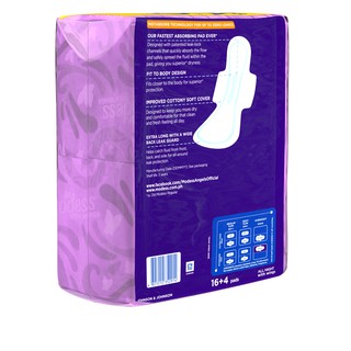 Modess All Night Sanitary Napkins 16s + FREE 4 Pads | Shopee Philippines