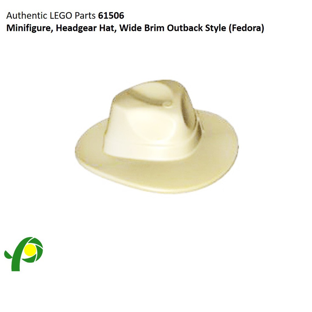 LEGO Parts 61506 Minifigure Headgear Hat Wide Brim Outback Style Fedora ...