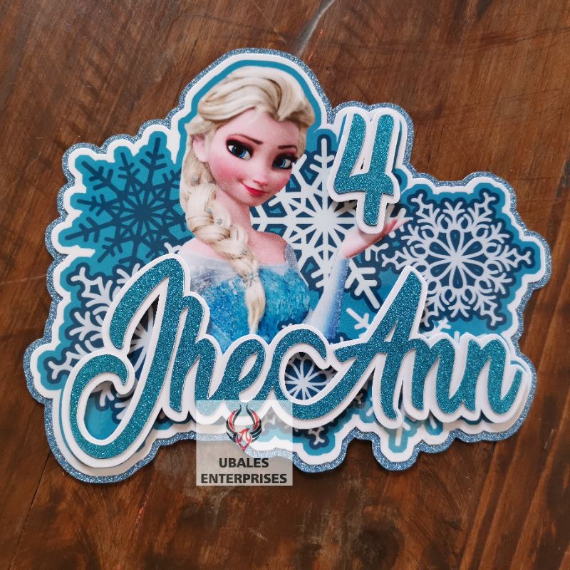 CUSTOMIZED CAKE TOPPER 2D FROZEN | Shopee Philippines