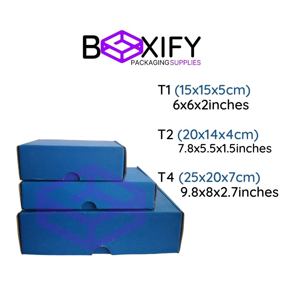 Blue Corrugated Mailer Box (Per Piece) | Shopee Philippines