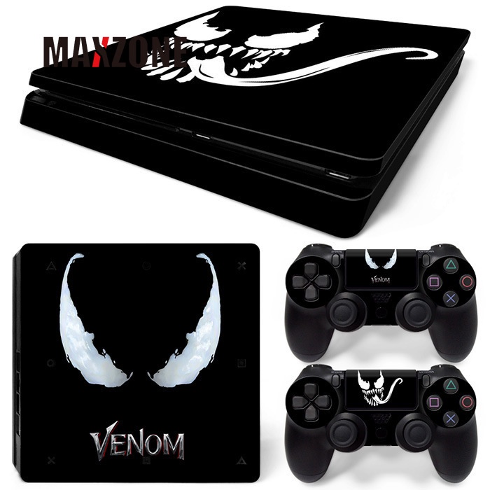 MAXZONE PS4 Slim Game Console Full Body Sticker Venom Movie Theme ...