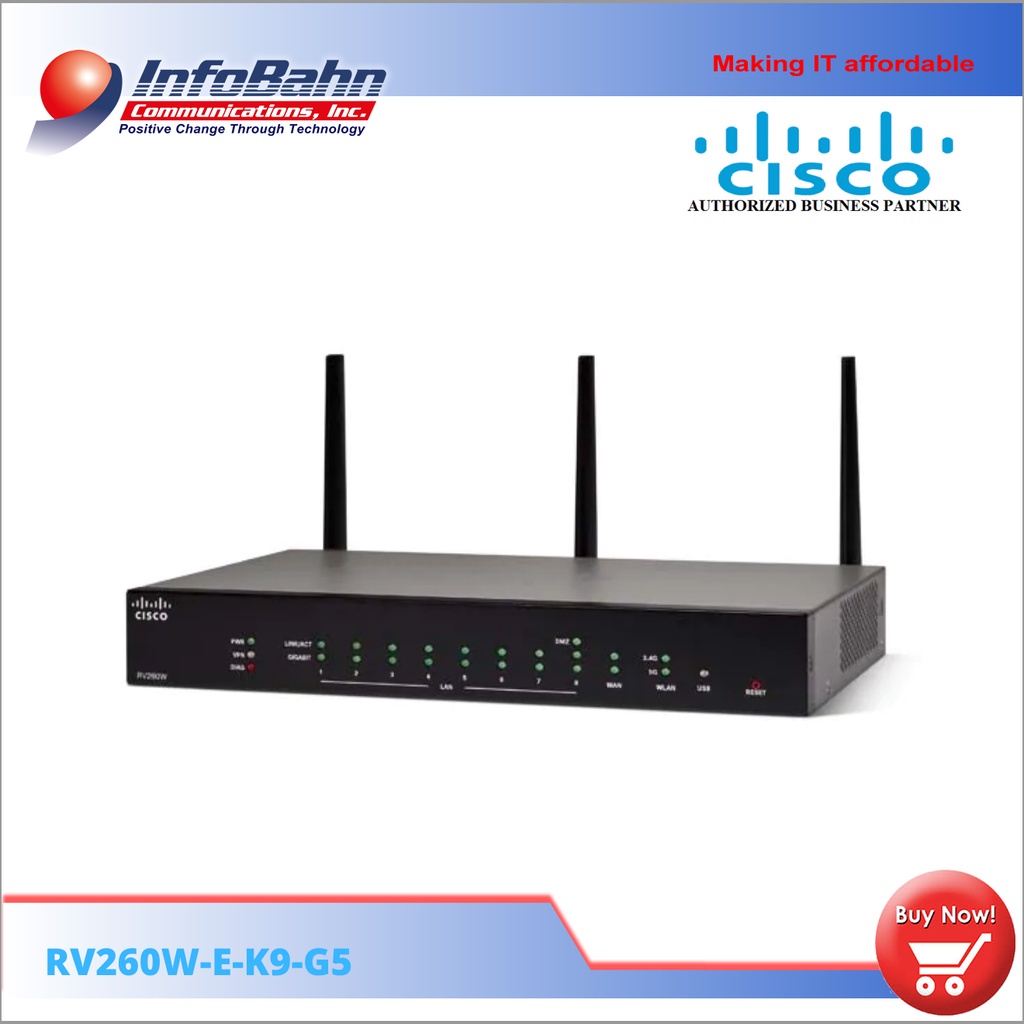 Cisco Rv260w Wireless-Ac Vpn Router Rv260w-E-K9-G5 Infobahn | Shopee ...