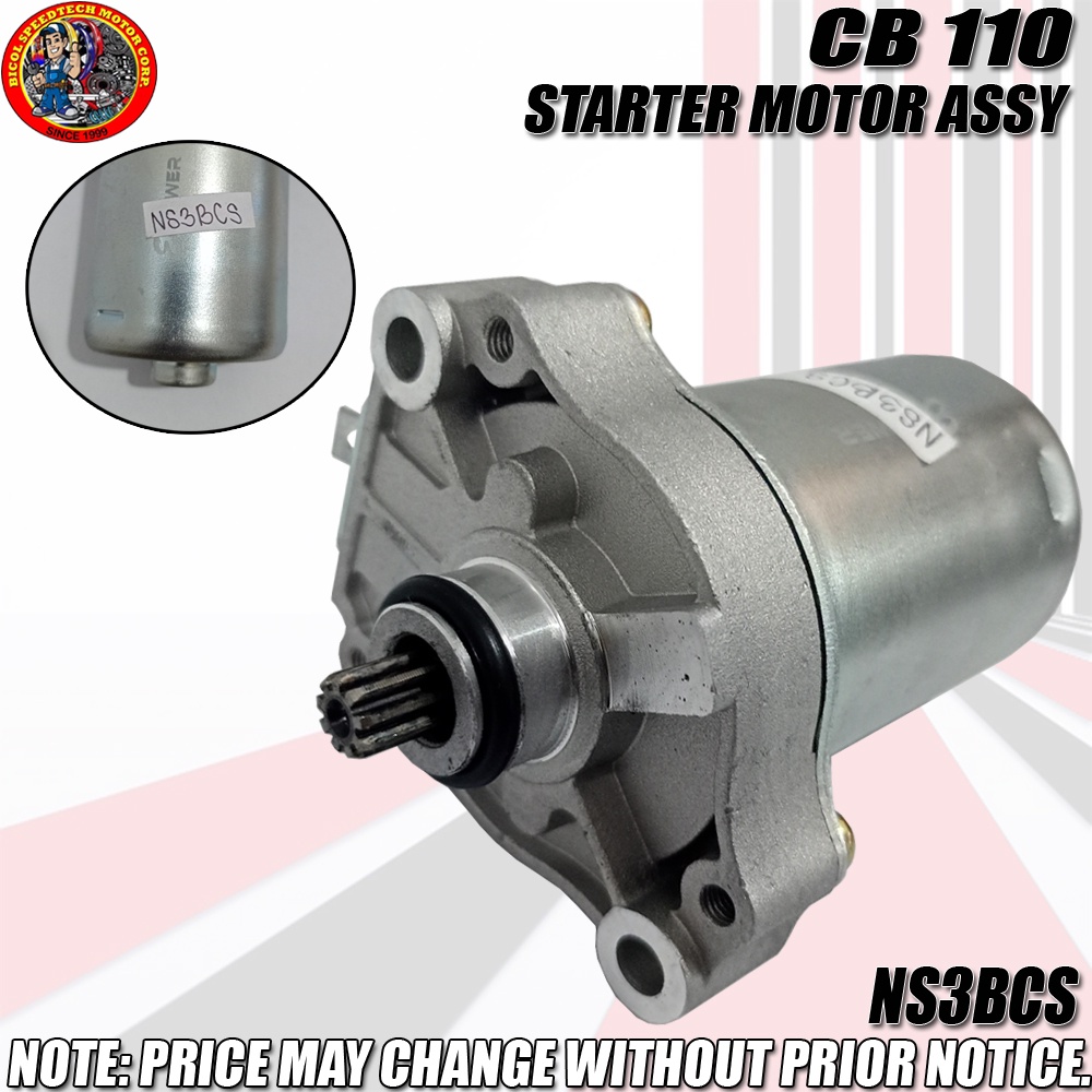 CB110 STARTER MOTOR ASSY (NS3BCS) | Shopee Philippines
