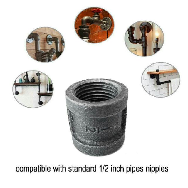 Black Iron Coupling Heavy Pipe Fittings 1/2 | Shopee Philippines