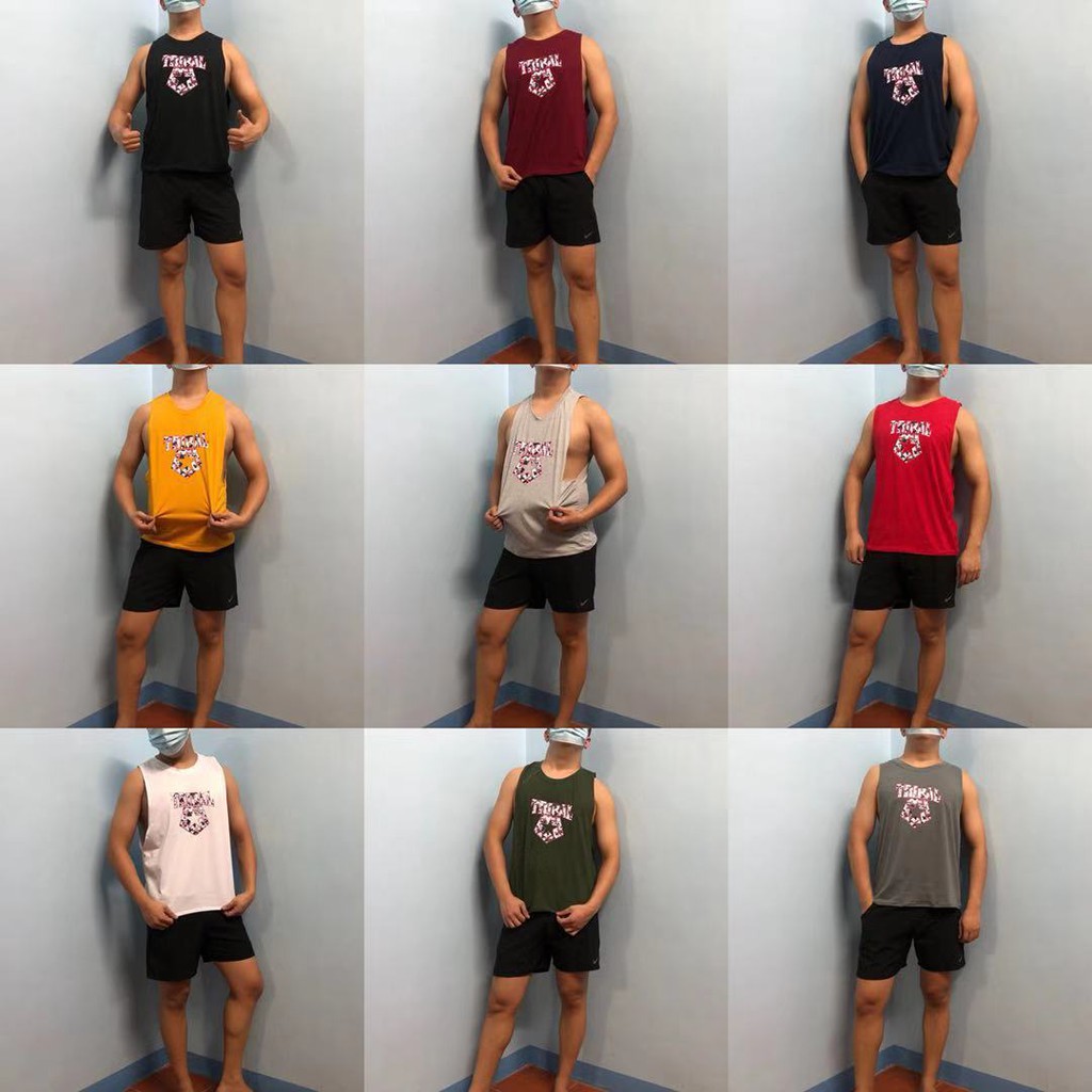 MUSCLE TEE FOR MEN ( WITH PRINT) | Shopee Philippines