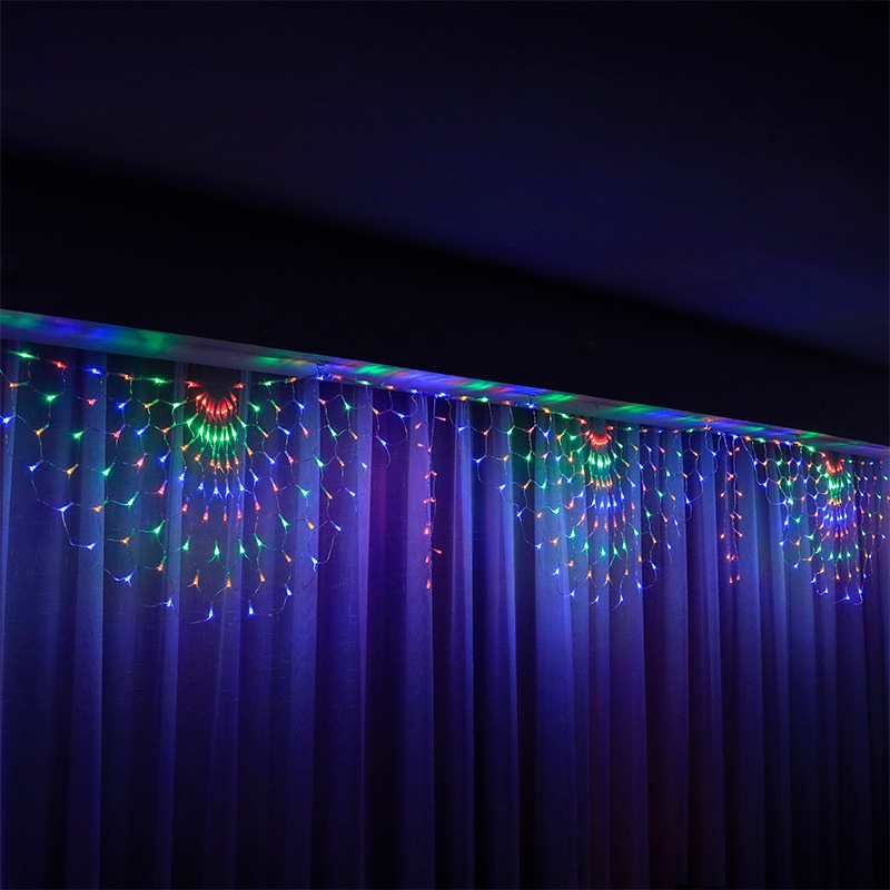 LED String Lights Peacock Net 110v Fishing Christmas Holiday Courtyard ...