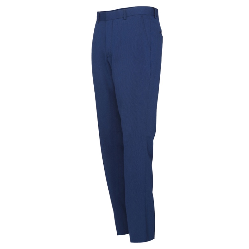 Wall Street Men's Fitted Plain Slacks (Blue) | Shopee Philippines