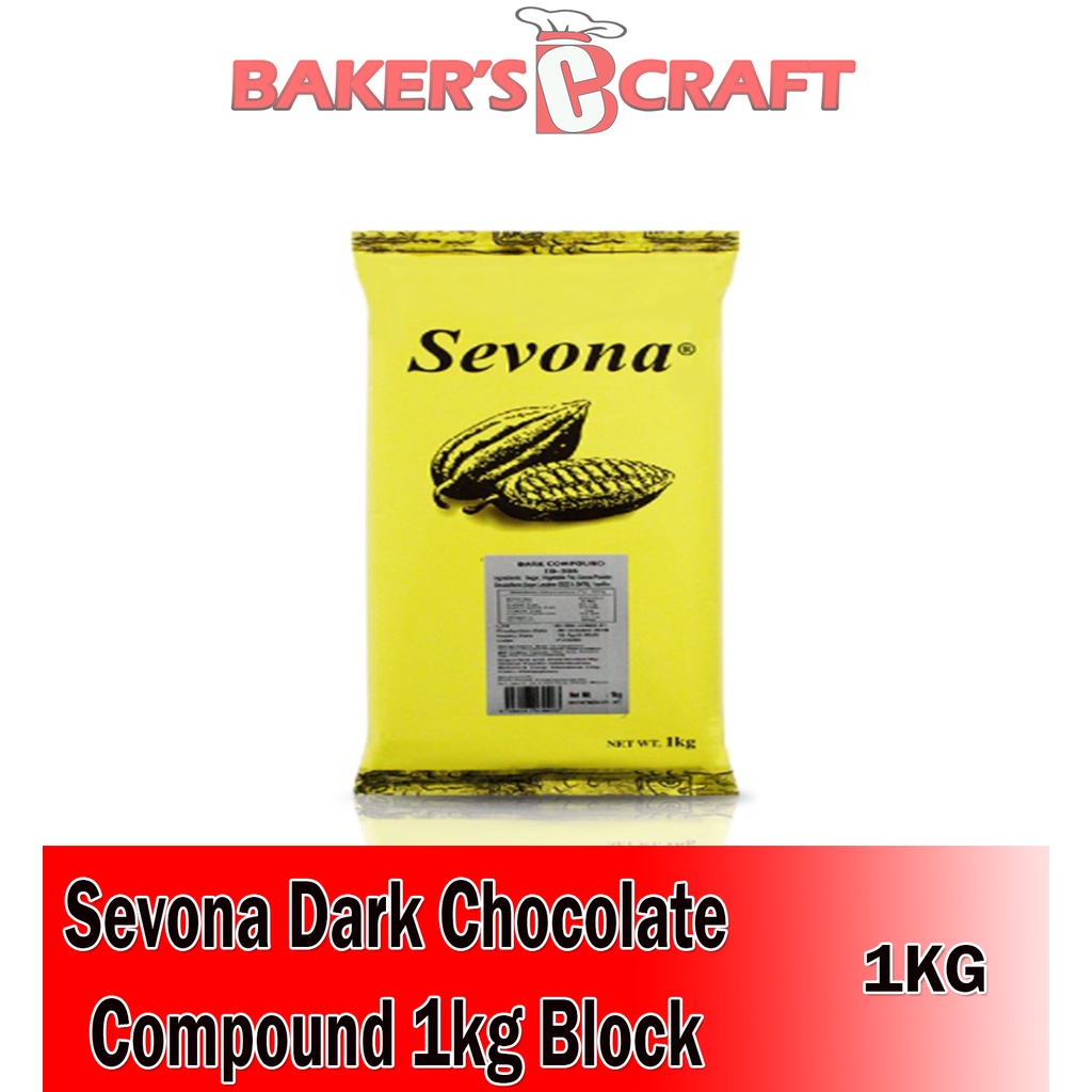Sevona Dark Chocolate Compound 1kg Block | Shopee Philippines