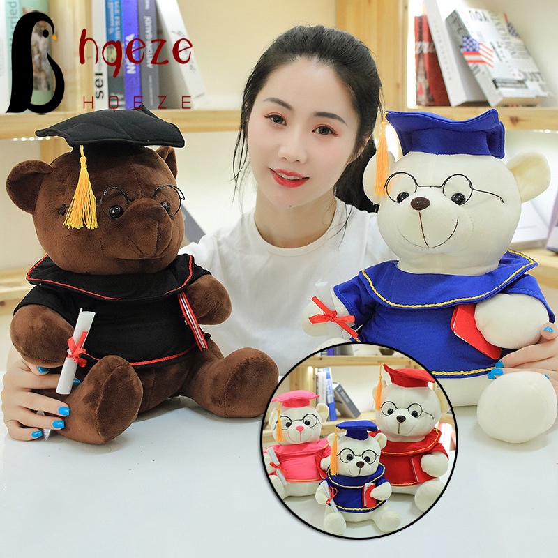 Plush Teddy Bear Animal Dolls Graduation Gifts Plush Toy Stuffed Animal ...