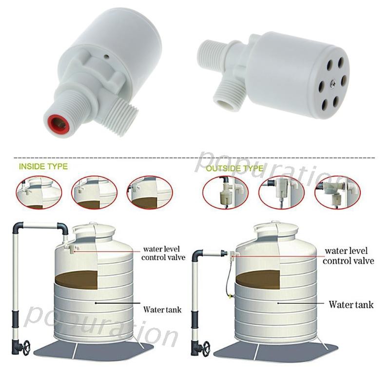 Pop* Automatic Water Level Control Valve Tower Tank Floating Ball Valve ...