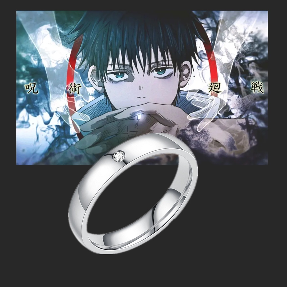Anime Yuta Okkotsu Ring Jujutsu Kaisen Silver Color Stainless Steel ...