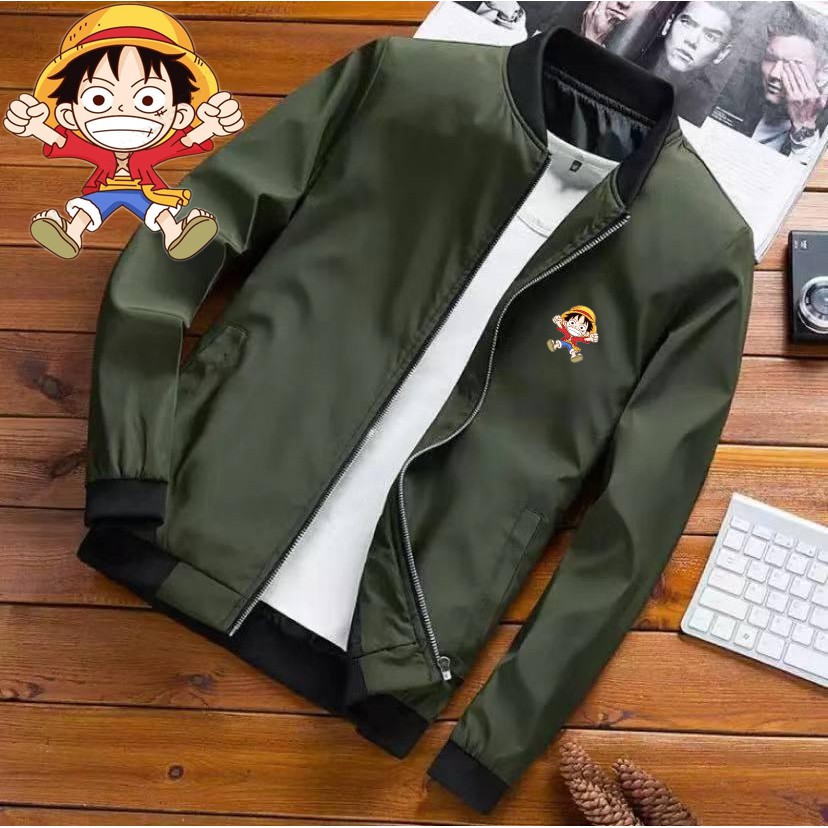 Fashion Bomber Jacket One Piece Luffy Design | Shopee Philippines