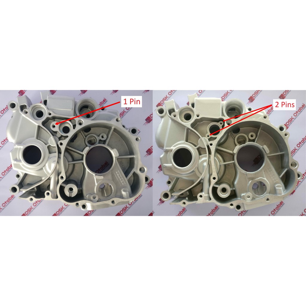 Rusi TC 125 / TC 150 Left Crankcase Comp. (Magneto Side, 1Pin & 2Pins ...