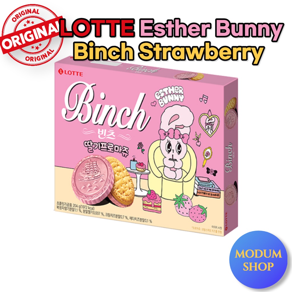 Lotte Binch Strawberry 102g * 3EA, 204g * 2EA / 2022 New Binch | Shopee ...