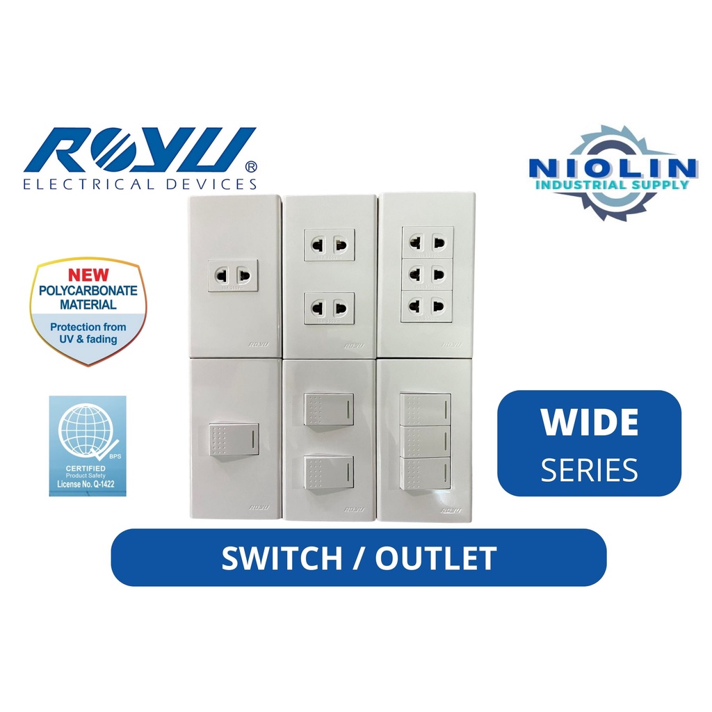 ROYU Wide Series Outlets & Switches | Shopee Philippines