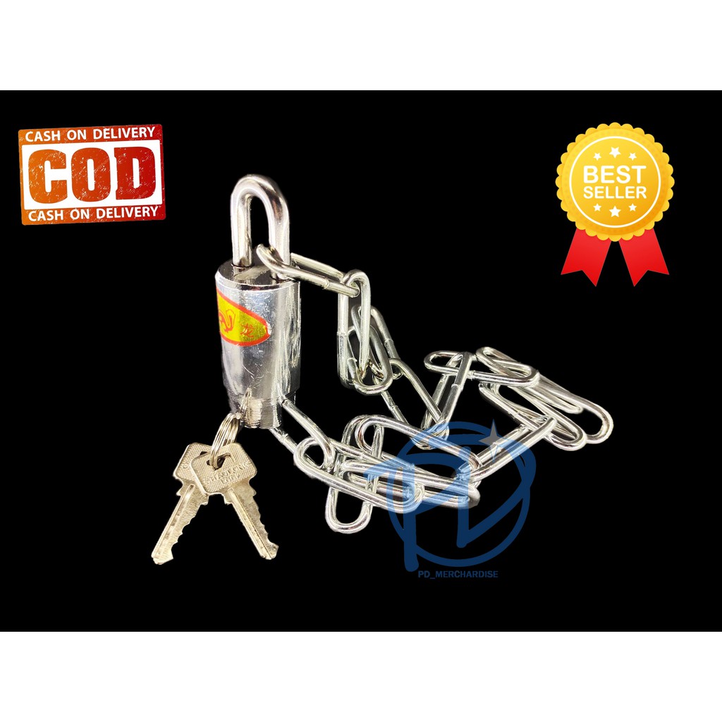 COD PD UNIVERSAL SILVER CHAIN LOCK MULTIPURPOSE LOCK KADENA CHAIN WITH ...
