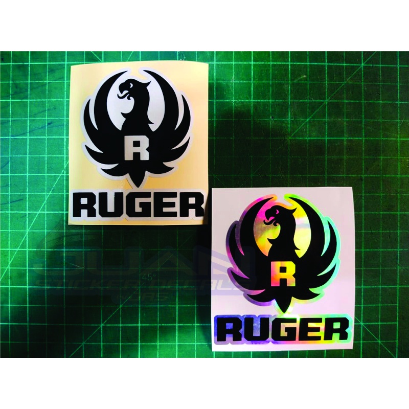 RUGER Logo Sticker Decals for Car & Motorcycle Reflective & Hologram 3. ...