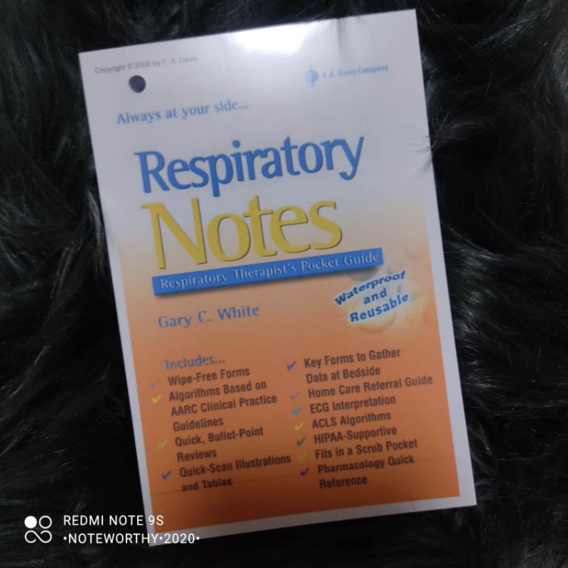Respiratory Therapist RT FA Davis Respiratory Notes Respiratory ...