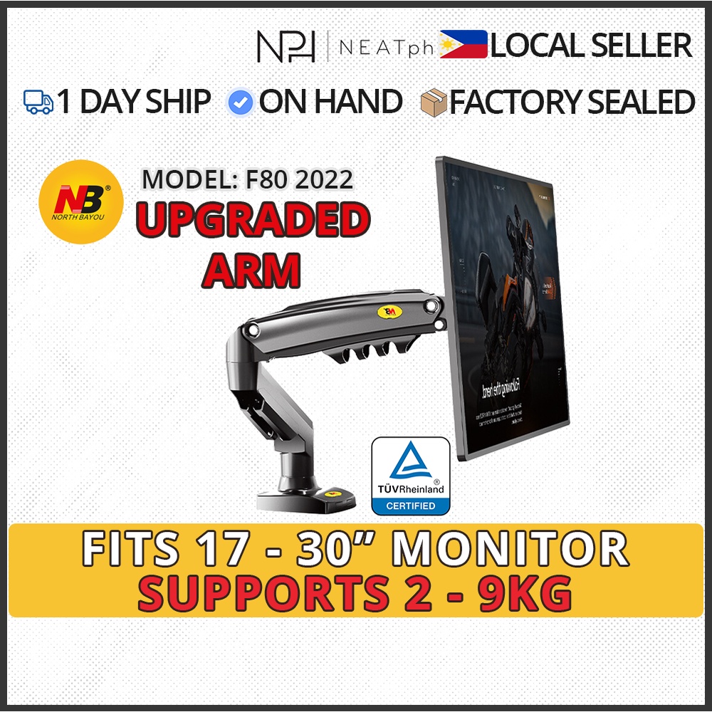 North Bayou Single | Dual | Wall Monitor Arm VESA Adapter Laptop Tray ...