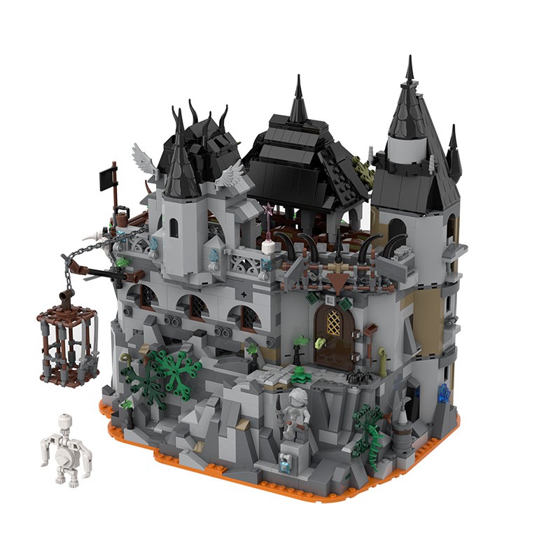 Vintage fortress Building Warrior Battle Scene Lava Castle Knights ...