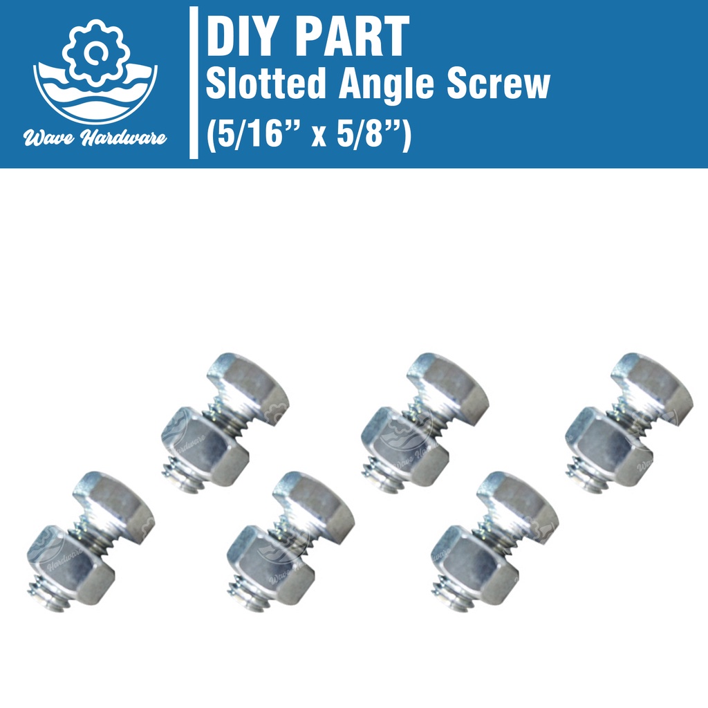 Screw Bolt And Nut / Skru Rak Besi Lubang For Angle Slotted Bar (M8 x ...