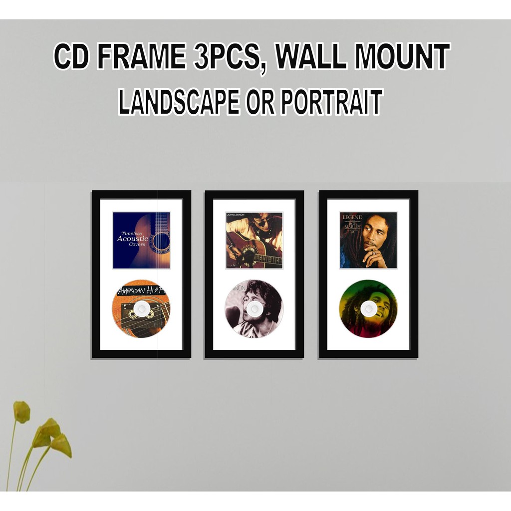 3PCS CD DISC/COVER FRAME SET WALL ART COLLAGE | Shopee Philippines