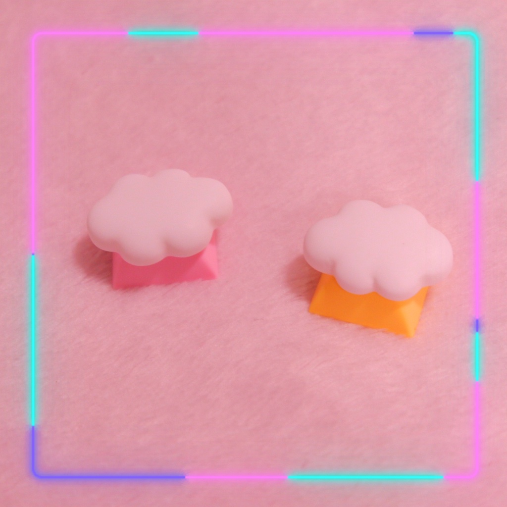 Fluffy Clouds Artisan Kawaii Keycaps for Mechanical Keyboard | Shopee ...
