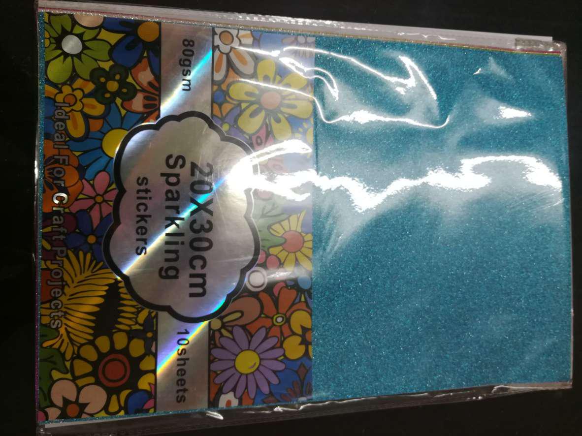 Glitter Sticker Paper Plain (Sparkling, Glitter Paper, Art Craft ...