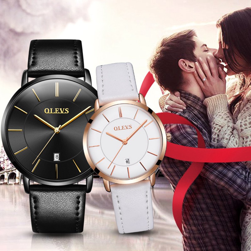 OLEVS Couple Watch Waterproof Original Quartz Calendar Smart Watch ...