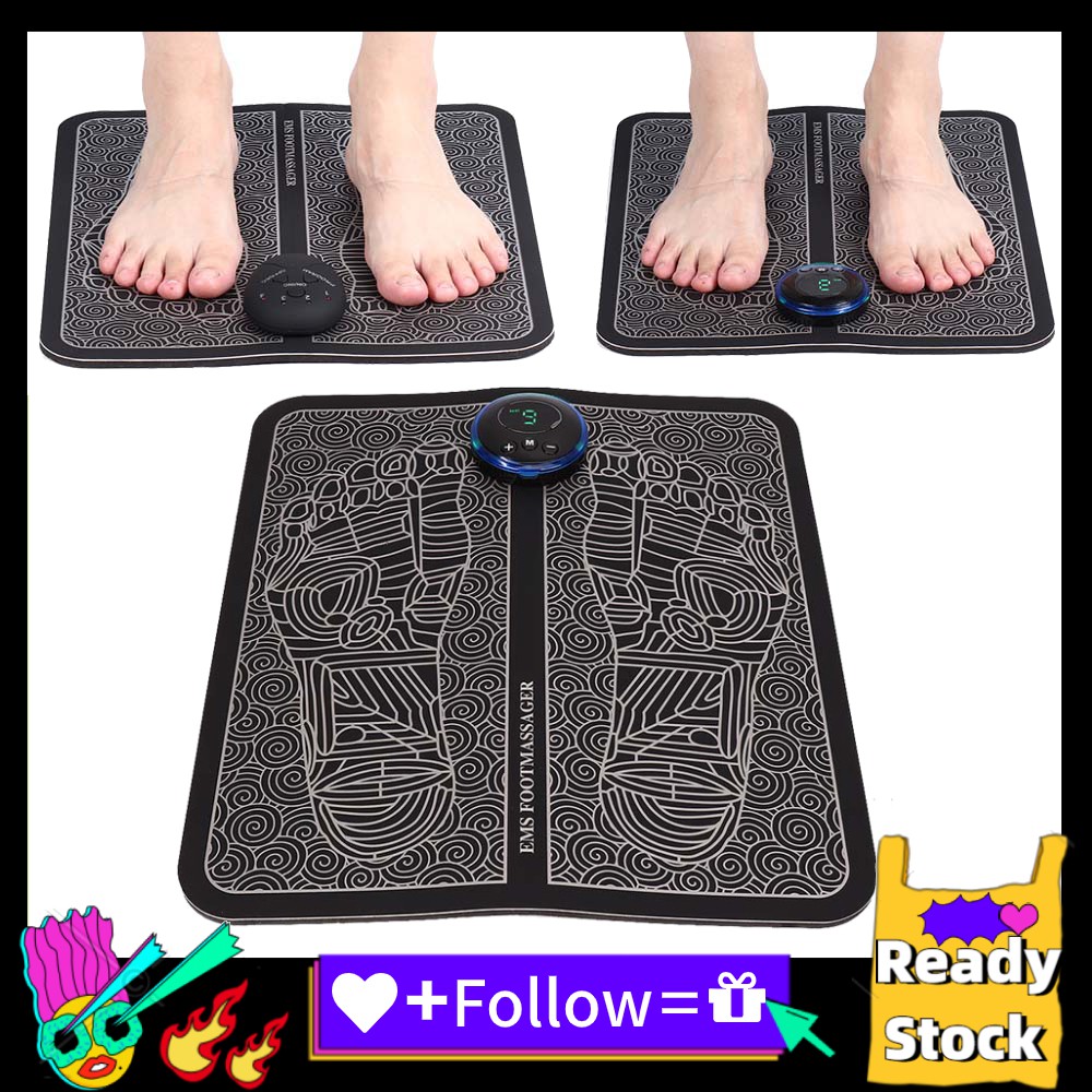 Electric Ems Foot Massage Pad Feet Acupuncture Stimulator Massager