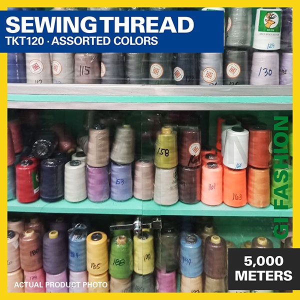 5000 METERS Sewing Thread sinulid colored assorted per cone | Shopee ...