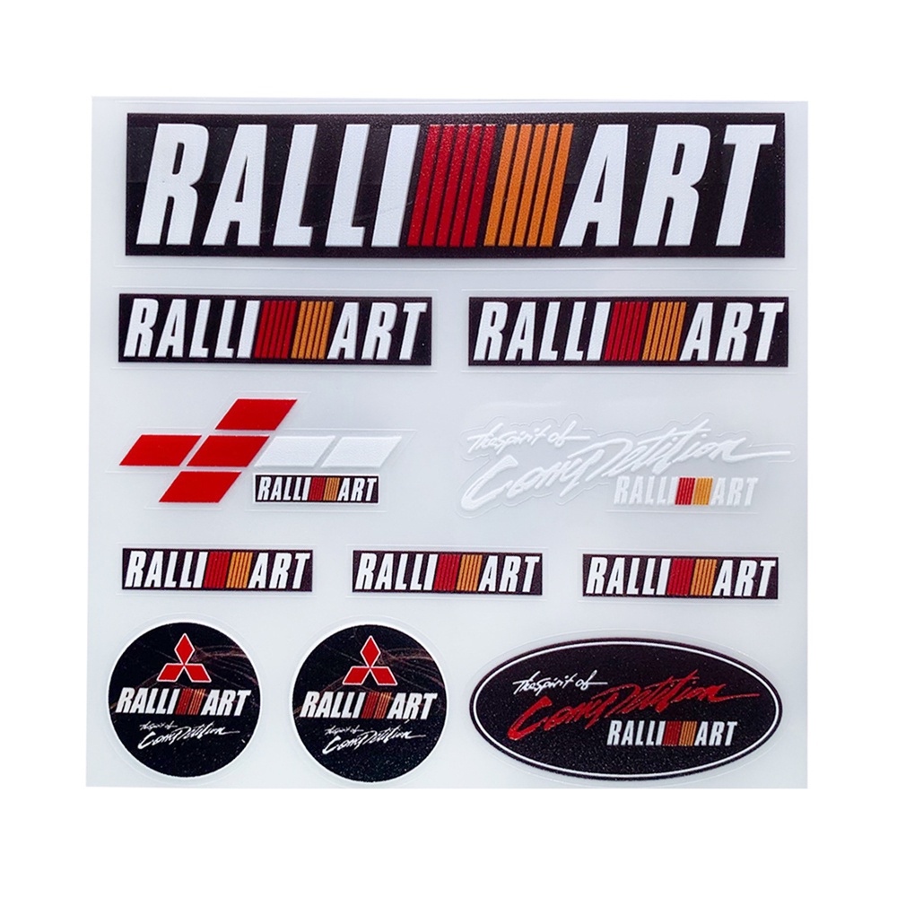RALLIART Logo 3D PU Polymer Car Side Rear Emblem Badge Sticker Decal ...