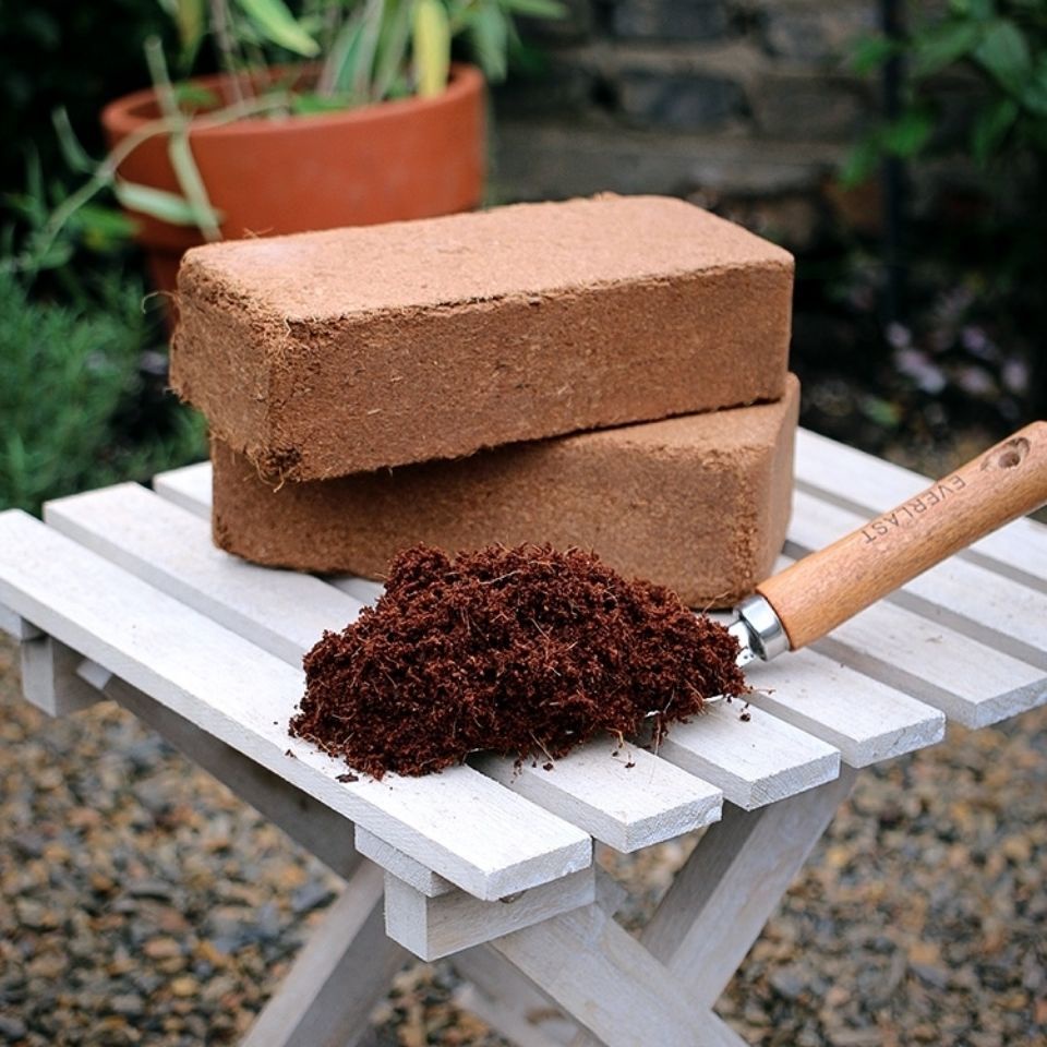 LHK 3/6 Coconut Brick Soil Brick Coconut Silk Plant Soil Compressed ...