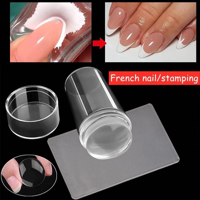 DIY Nail Stamper Set Jelly Head with Scraper Nail Art Template Print ...