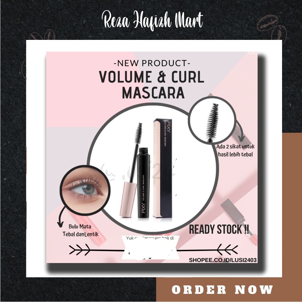 Pixy Mascara Waterproof Volume and Curl Original Black | Shopee Philippines