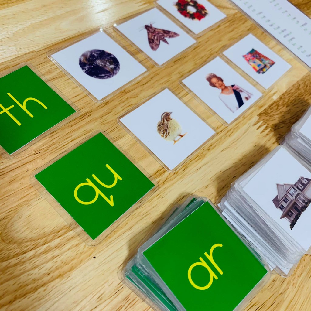 Montessori Phonograms Digraph Sorting Cards Set - Letters and Images ...