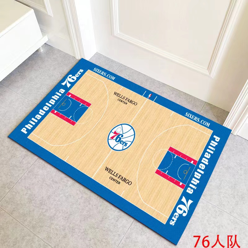 DOORMAT SIZE:50X80CM NBA Lakers Warriors Trend Mat Basketball Court ...